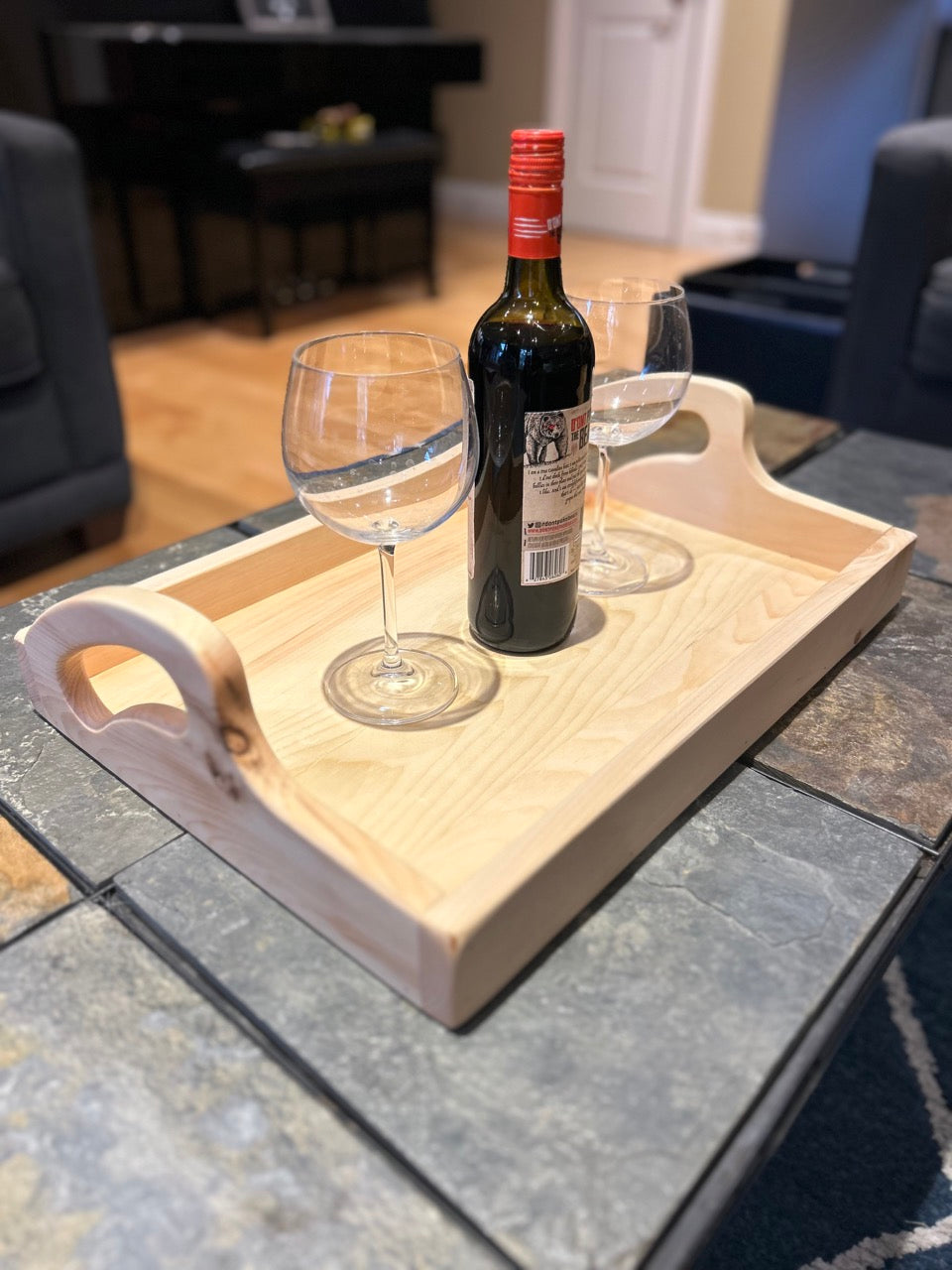 Pine Serving Tray – The Creative Den Woodworking Company