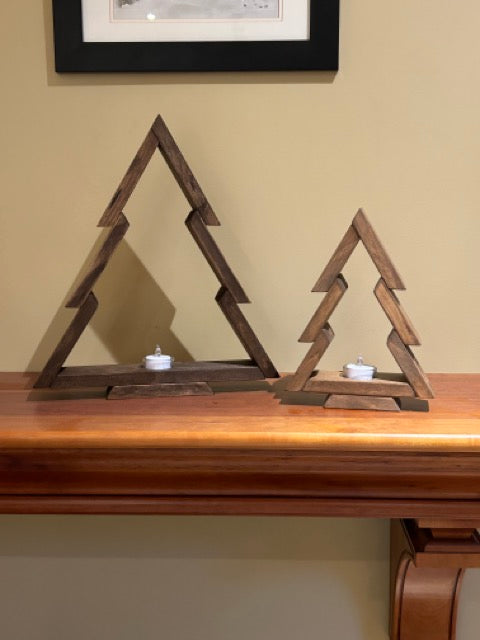 Rustic Christmas Tree Set - Walnut & Special Walnut – The Creative Den Woodworking Company